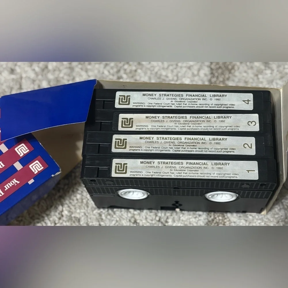 Office | Charles J Givens Financial Video Library Vhs Set 4 Tapes 1992 ...